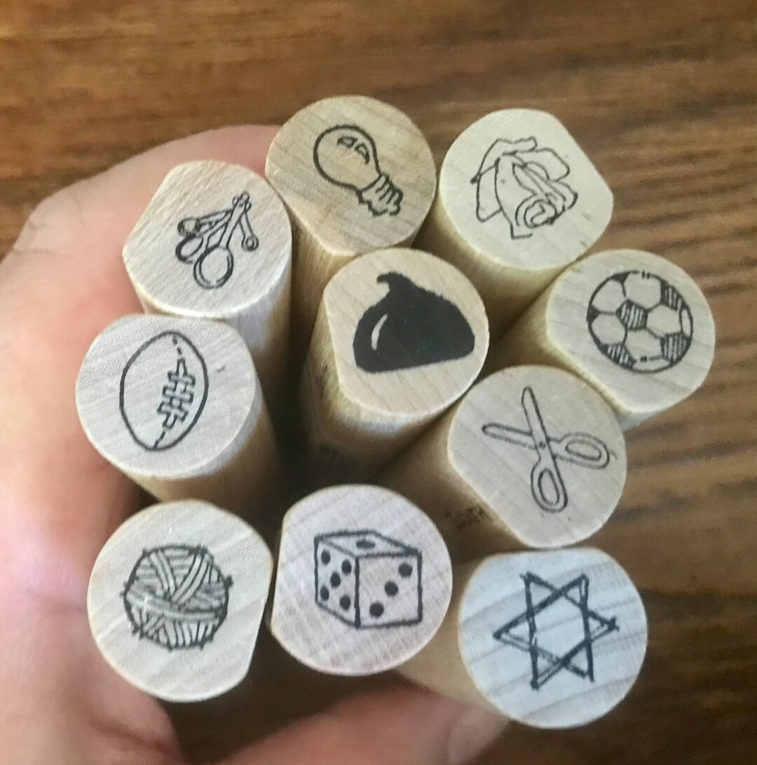 Set of Small Rubber Stamps Stubby Stamp Set - Etsy