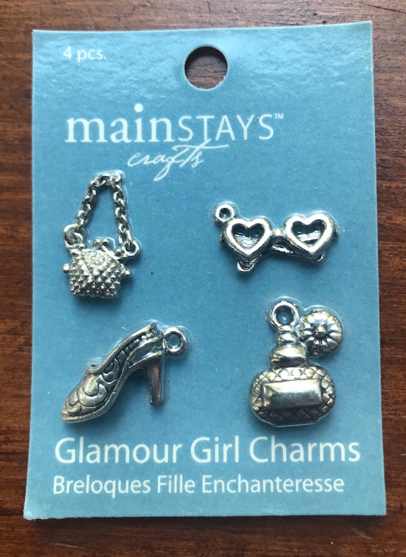 Glamour Girl Charms 4 Piece Set. Brand New - Etsy