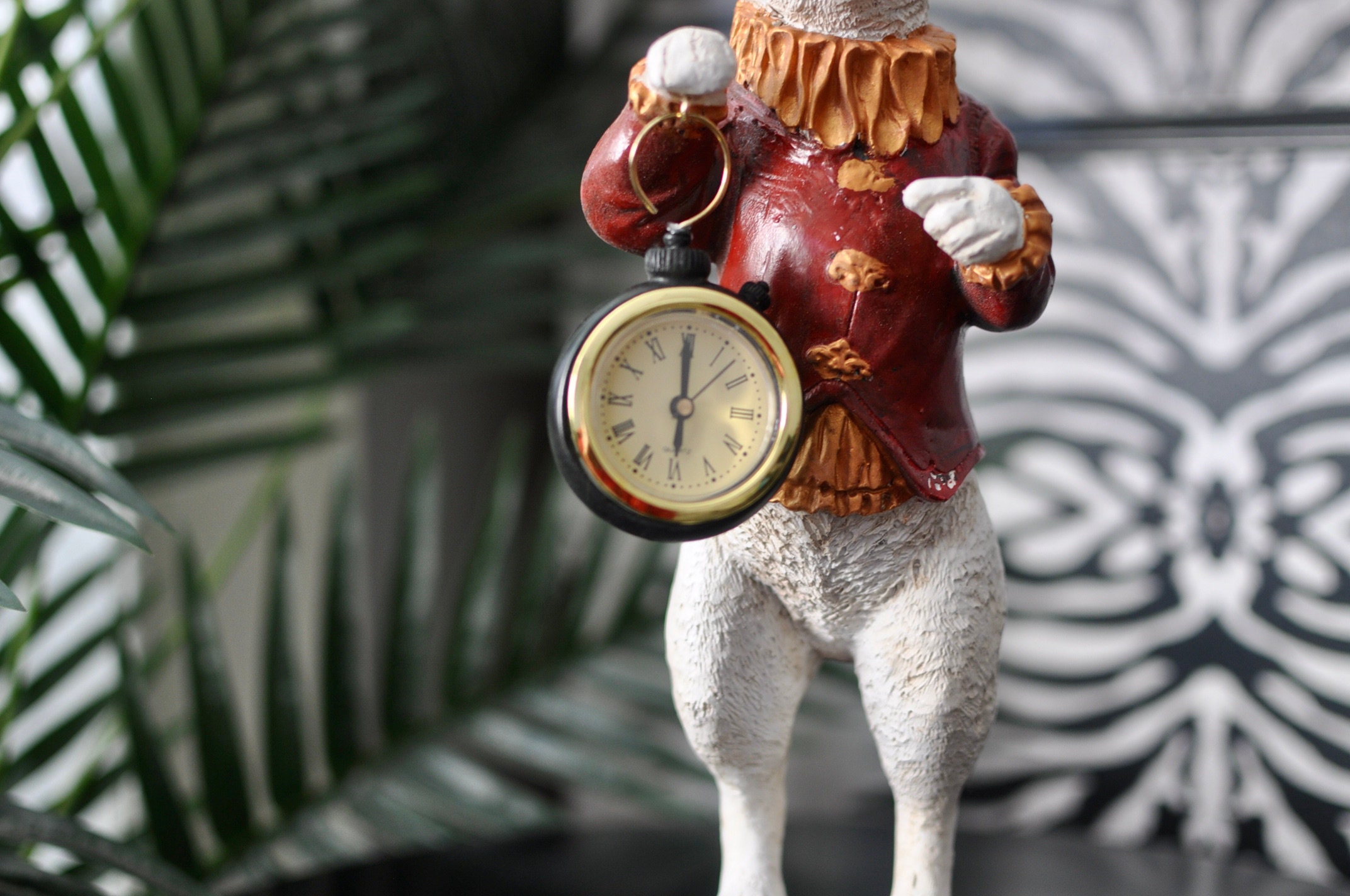 Quirky the White Standing Rabbit Clock Figure Decorative - Etsy