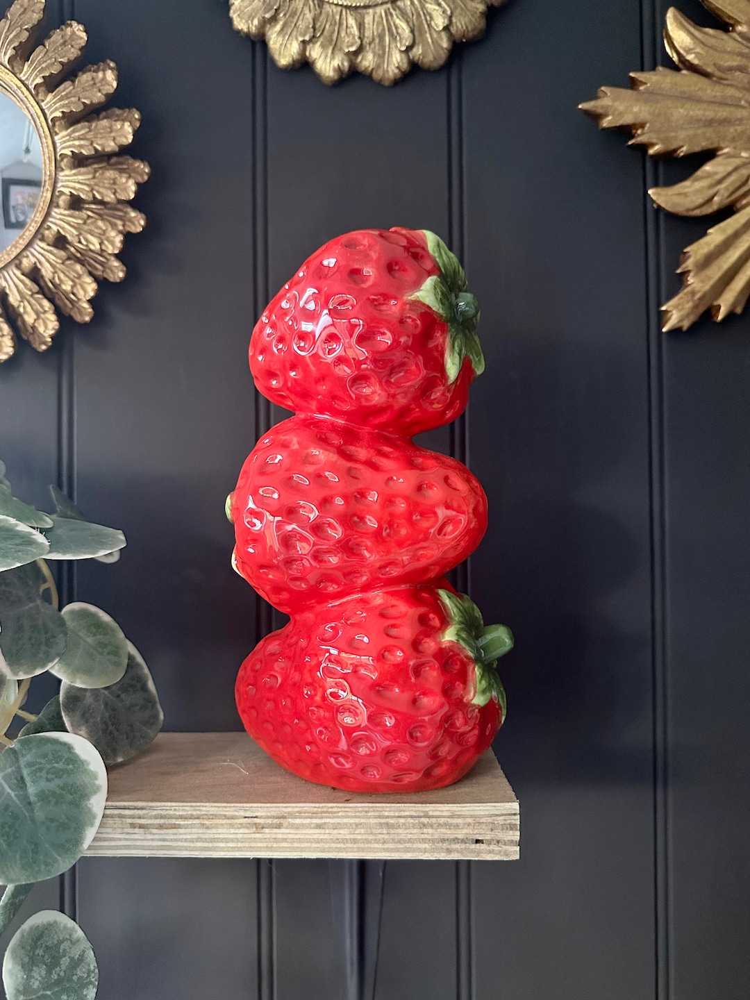 Small Strawberry Stem Vase | Quirky Fruit Planter | Eclectic Decor ...