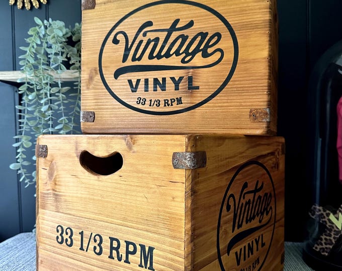 Vinyl Storage Box. Record Storage Box - Etsy UK