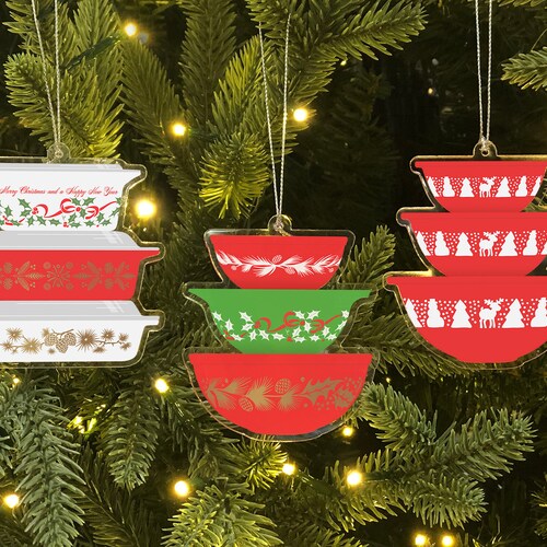 Pyrex Butterprint Inspired Christmas Ornament - Etsy