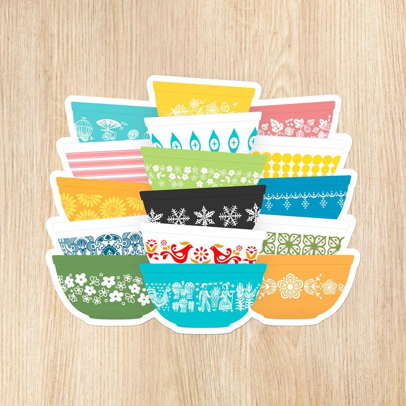 Pyrex Retro Decals - Etsy