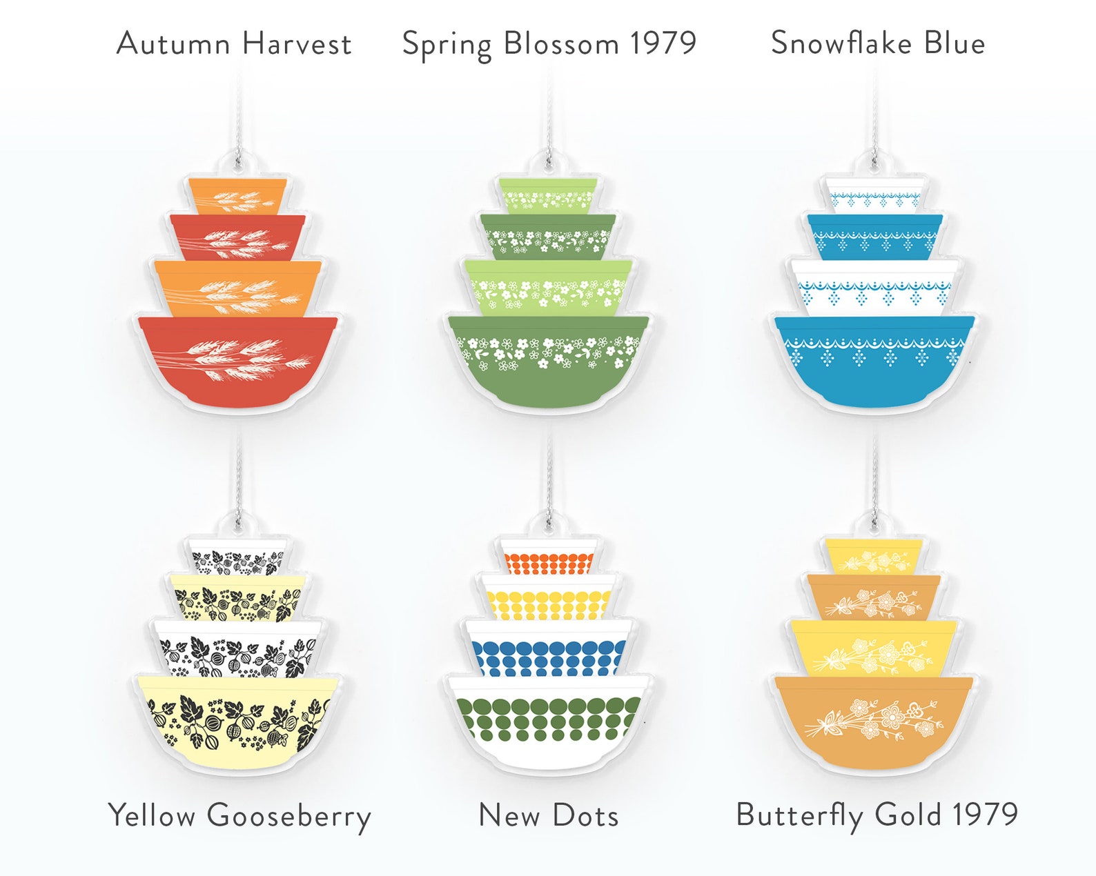 Mini Pyrex Christmas Ornaments - Etsy