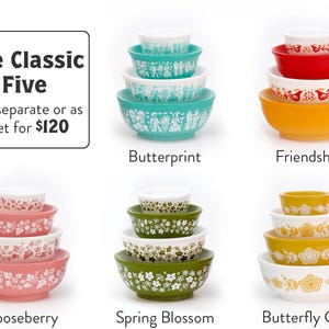 Miniature Pyrex-inspired Mixing Bowls – Stackable Vintage Kitchen ...