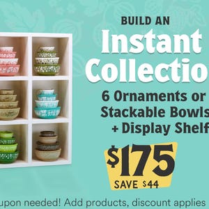 Miniature Pyrex-inspired Mixing Bowls – Stackable Retro Kitchen Display ...