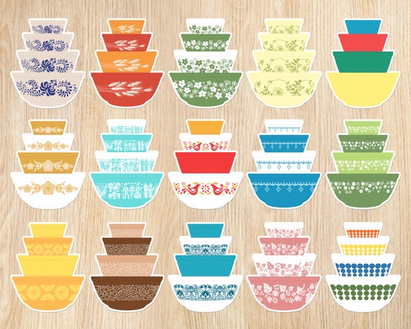 Vintage Pyrex Patterns Poster Pyrex Chart Pyrex Collection - Etsy Canada