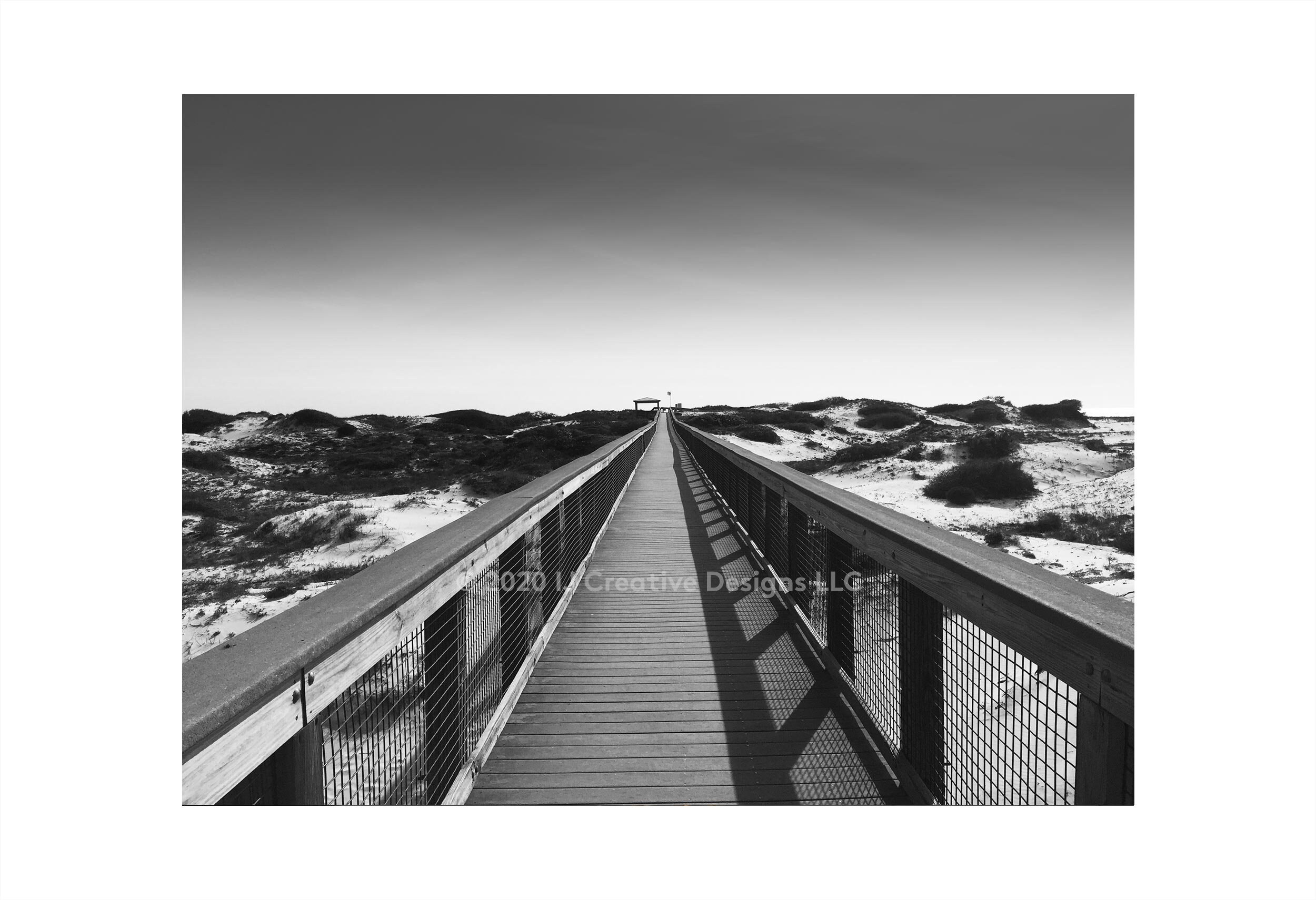 Black and White Beach Boardwalk Photo: Santa Rosa Beach Fine Art Print ...
