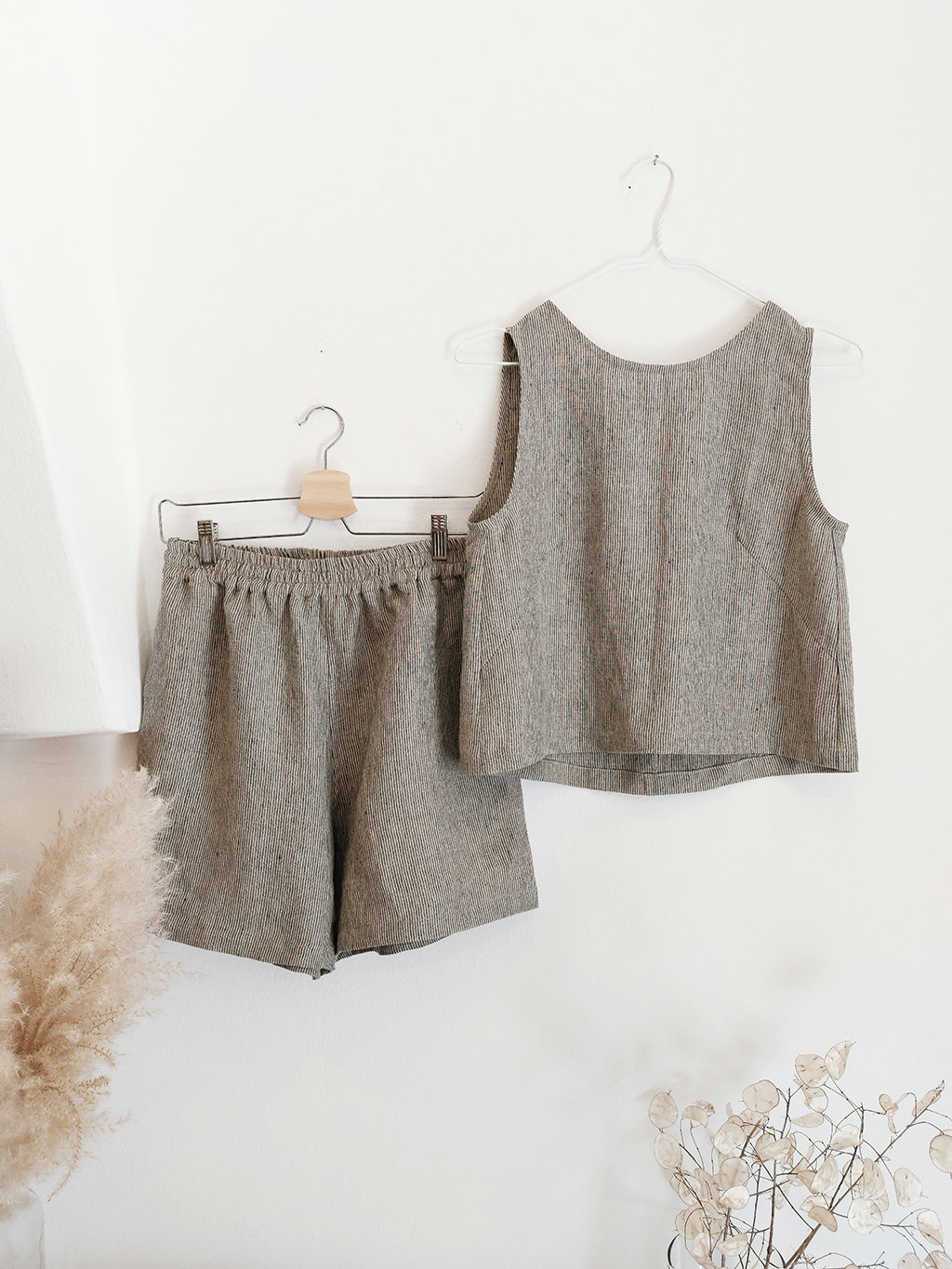 Back to Basics Short Pant Highwaisted Linen Shorts Natural Linen Shorts ...