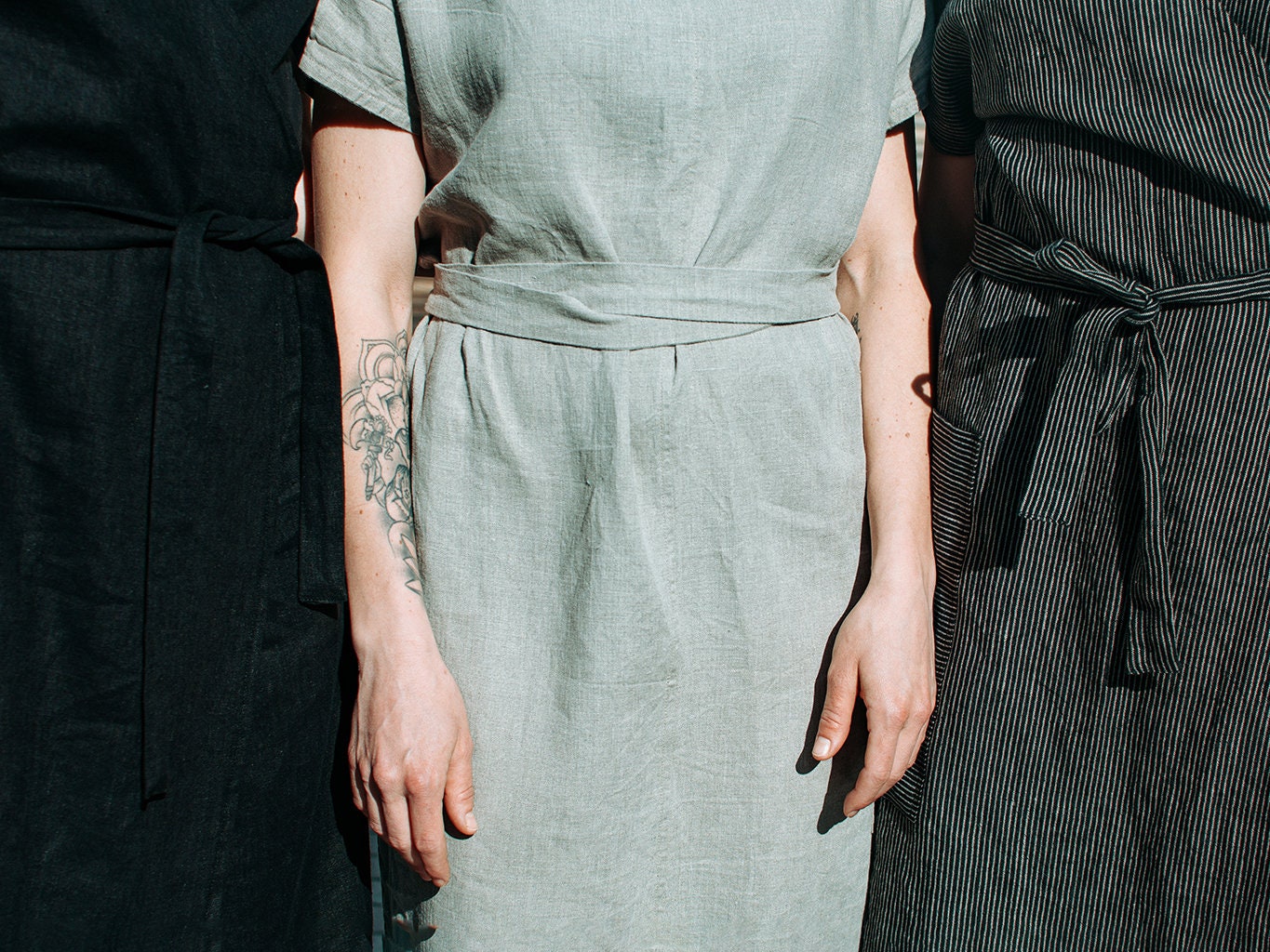 Reversible Wrap Dress | Versatile Linen Dress - Etsy