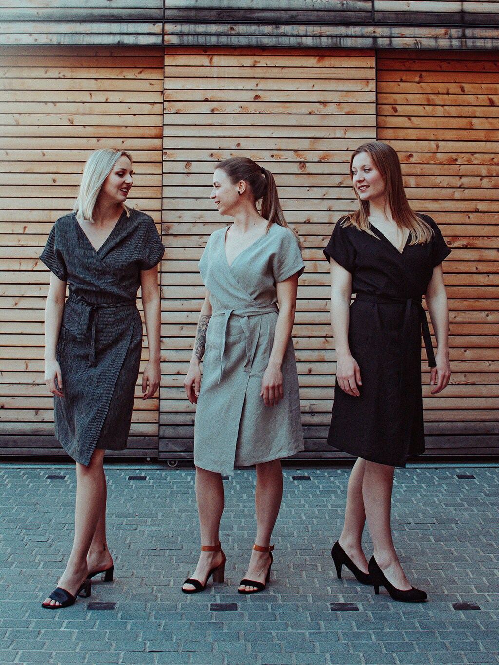 Reversible Wrap Dress | Versatile Linen Dress - Etsy