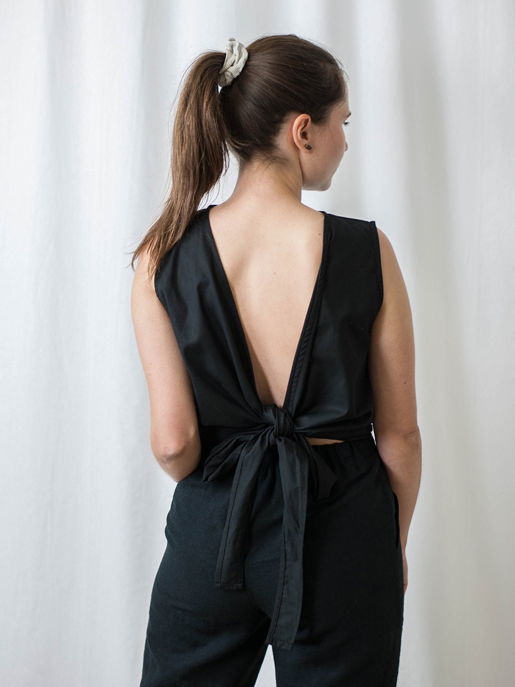 Reversible Wrap Top Versatile Linen Top - Etsy