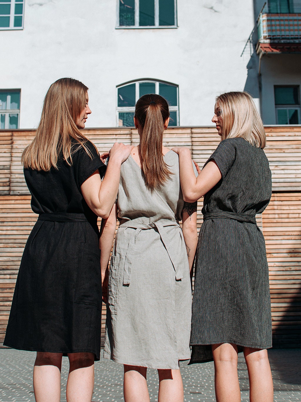 Reversible Wrap Dress | Versatile Linen Dress - Etsy