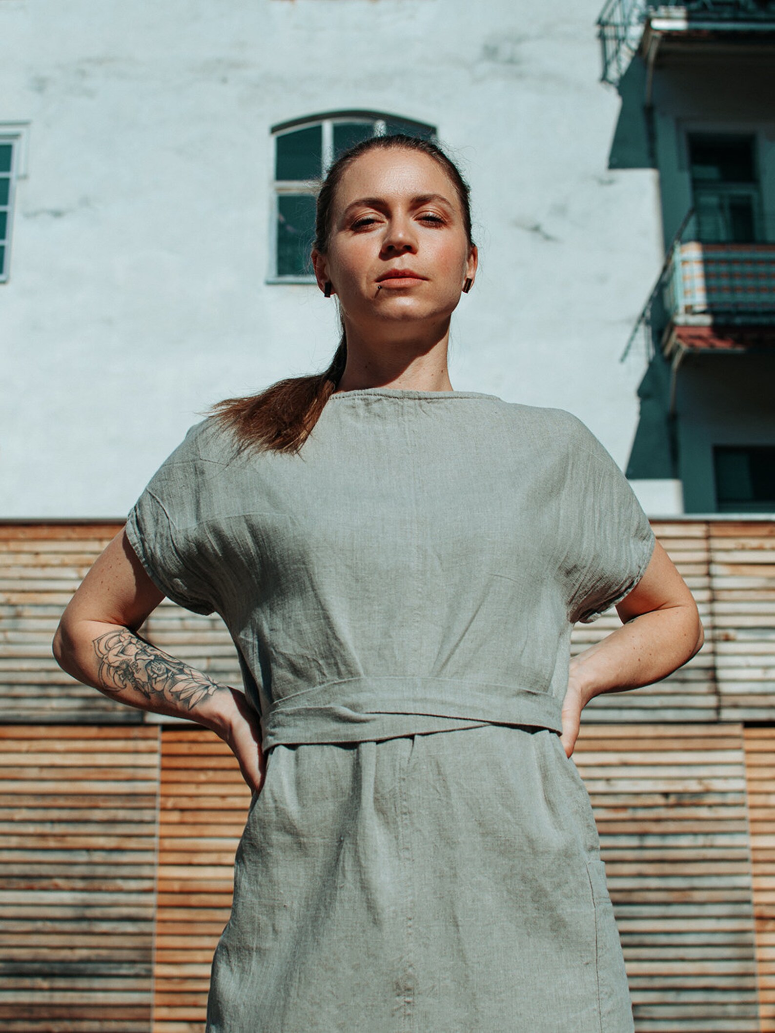 Reversible Wrap Dress | Versatile Linen Dress - Etsy