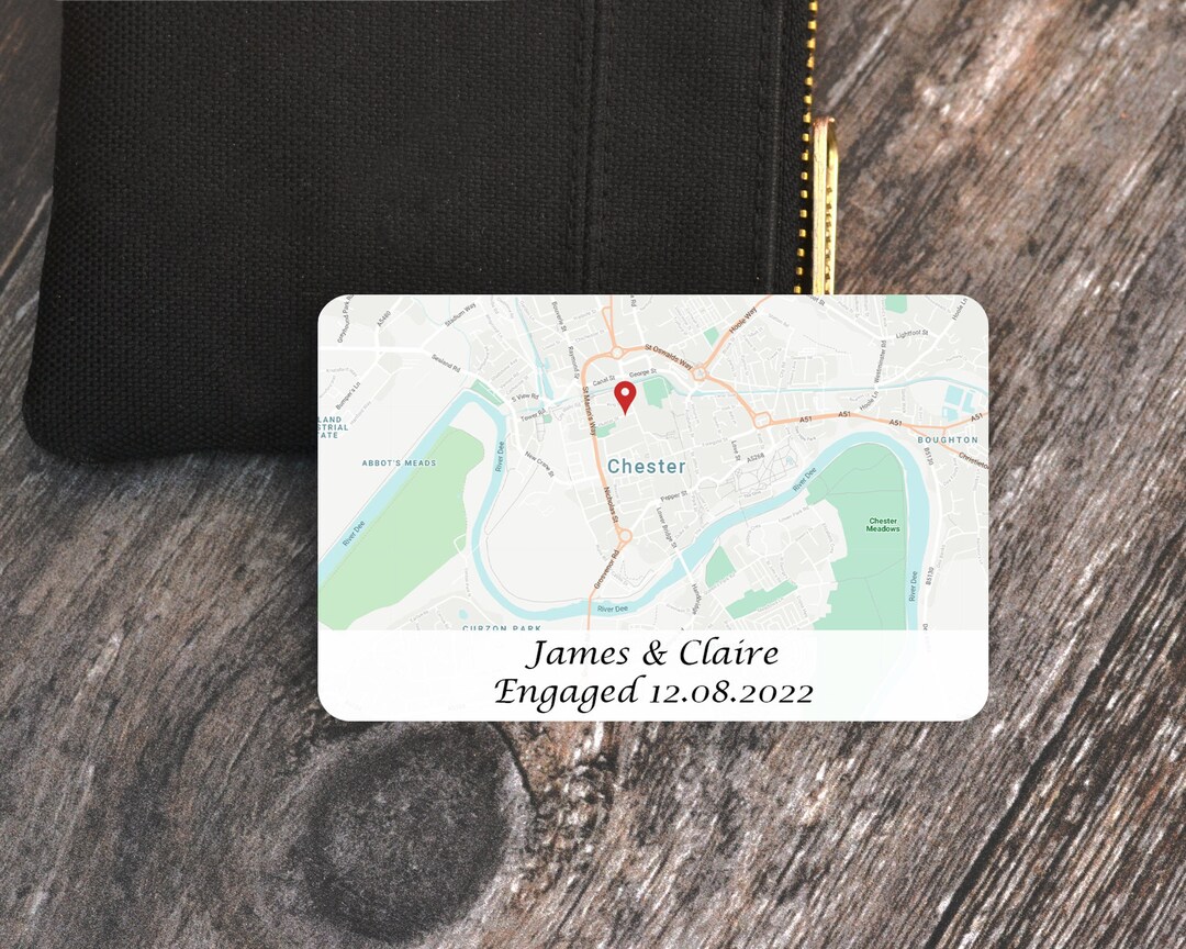 Personalised Map Wallet Card, Custom Special Location Metal Wallet ...