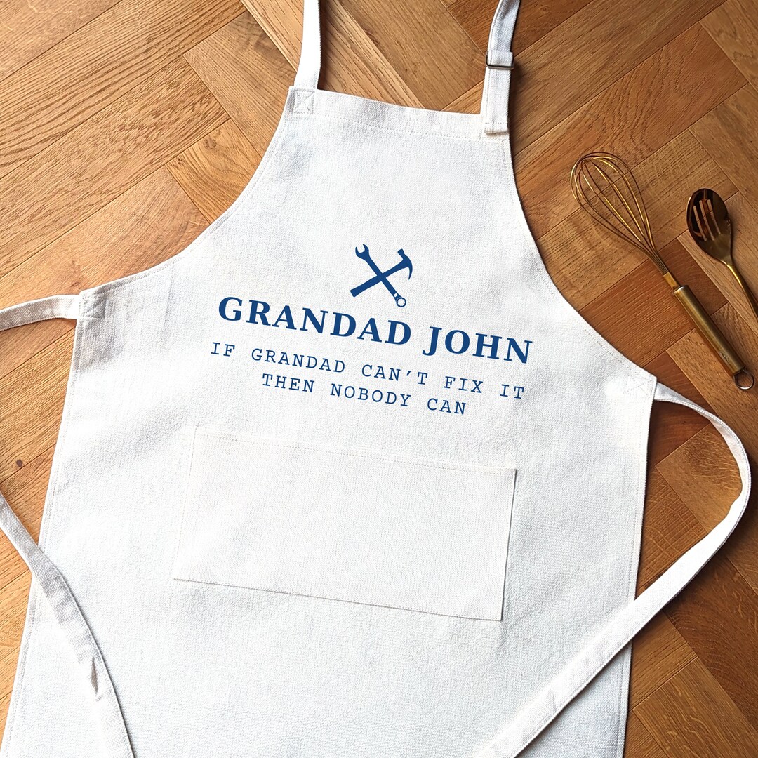 Personalised DIY Apron, Shed Workshop Gift, Birthday Gift for Grandpa ...