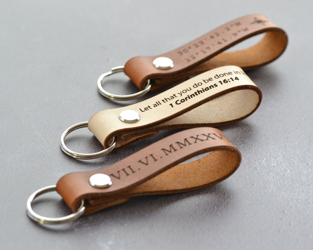 Personalized Keyring, Bible Verse Custom Quote Keychain, Keepsake ...