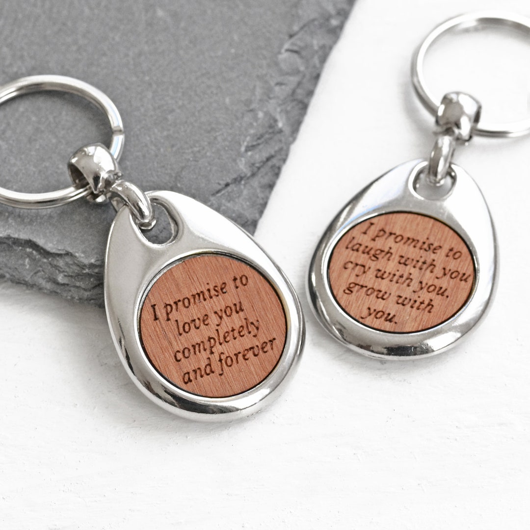 Custom Quote Keyring, First Dance Song Lyrics Keychain, Wedding Vows ...