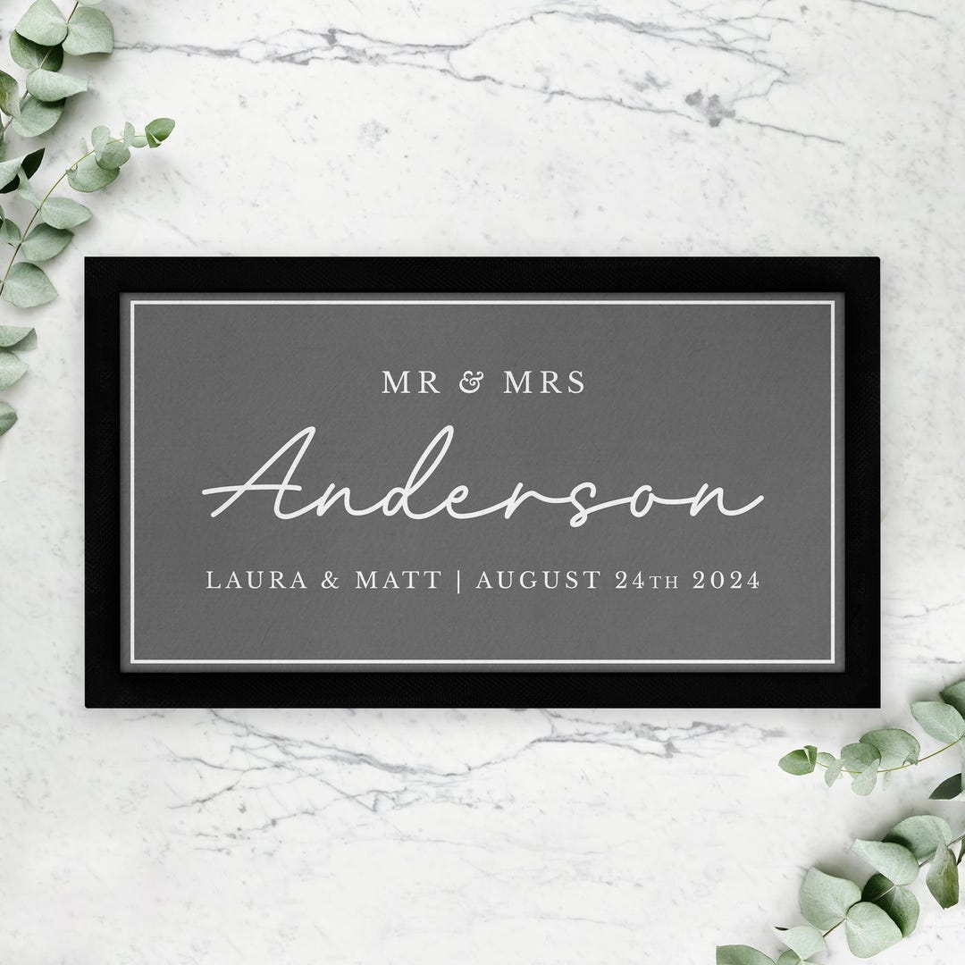 Personalised Wedding Bar Runner, Wedding Table Mat Decorations, Wedding ...
