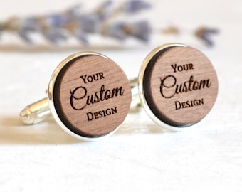 Custom Logo Cufflinks - Etsy