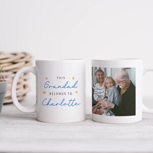 Personalised Grandad Mug, Fathers Day Gift for Grandad, Custom Photo ...