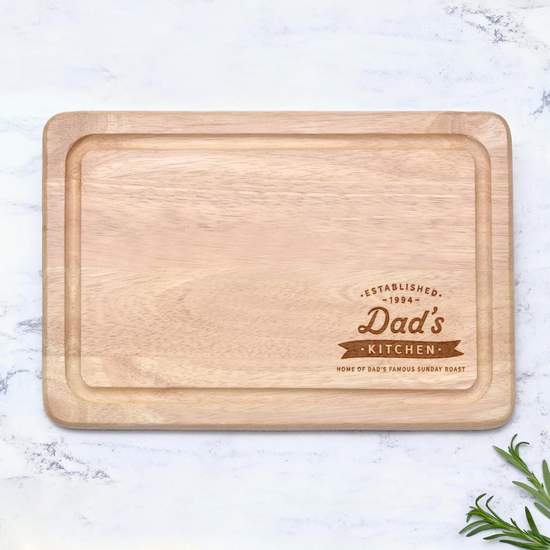 Personalised Kitchen Chopping Board for Dad Grandad Husband, Custom ...
