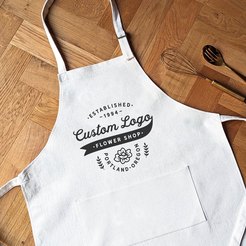 Custom Logo Aprons, Custom Branded Apron, Printed Logo Cake Shop ...