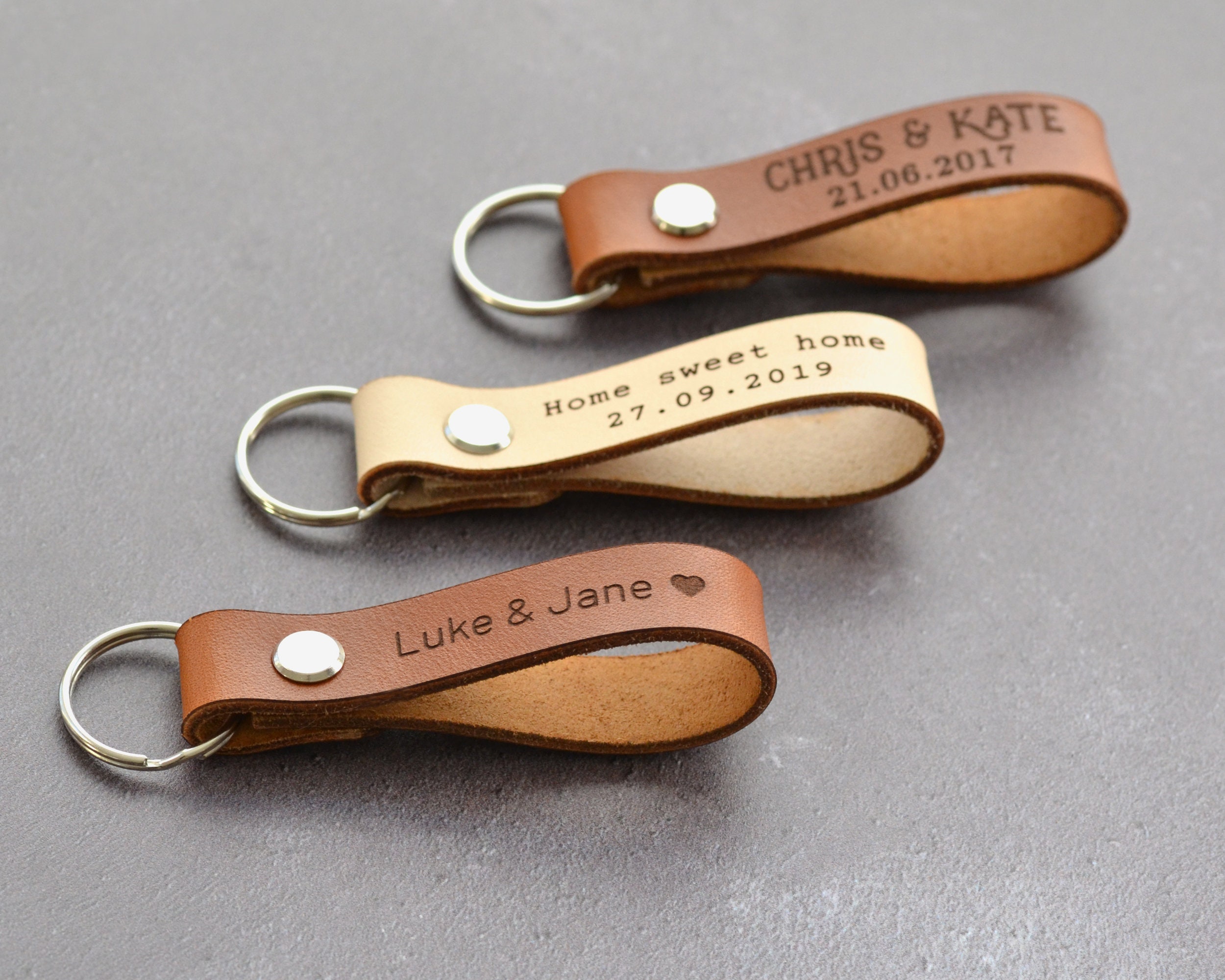 Personalized Leather Keychain | atelier-yuwa.ciao.jp