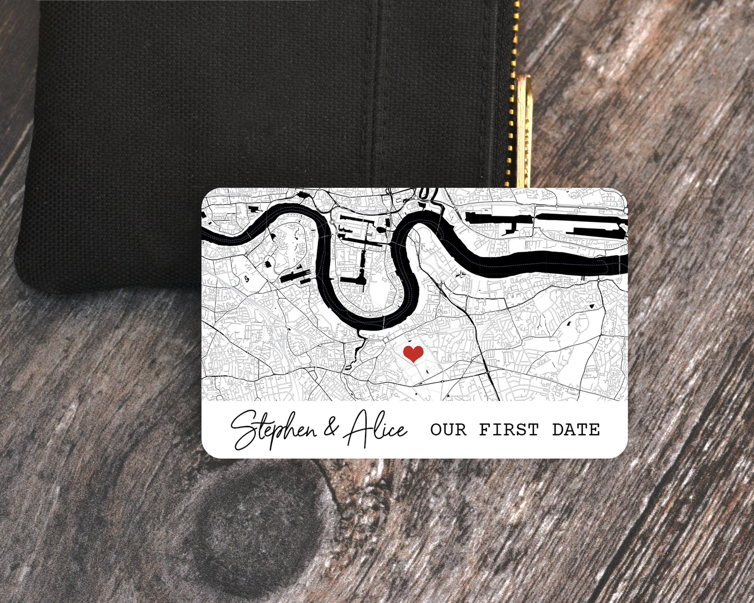Personalised Map Wallet Card Custom Metal Wallet Insert - Etsy