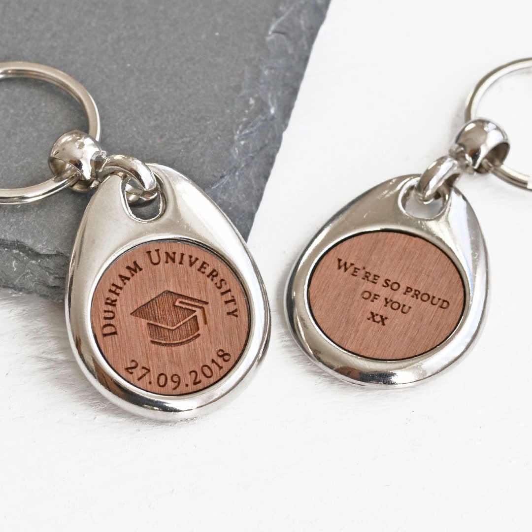 Graduation Keyring, Personalised Graduation Gift, Engraved Graduation ...