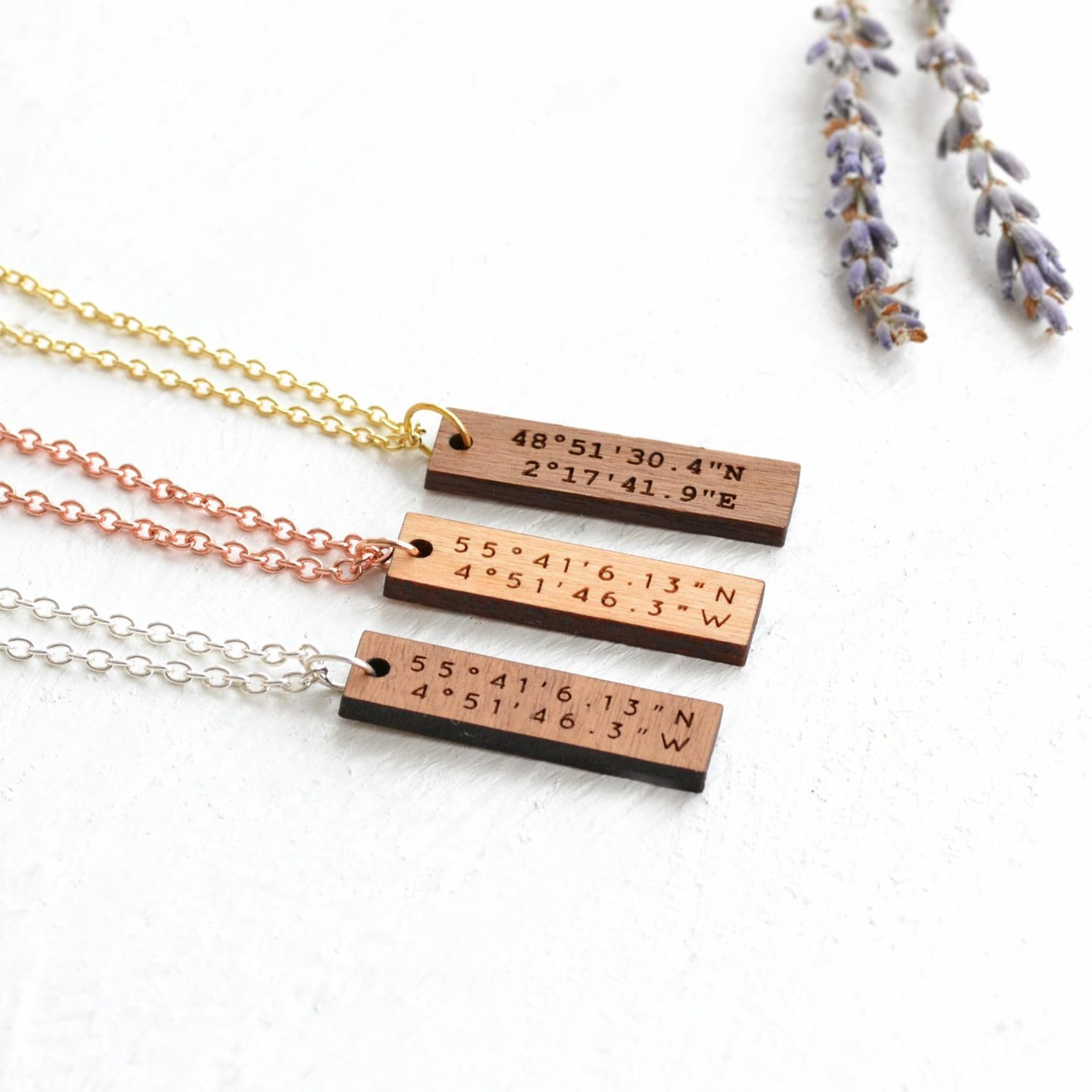 Custom Coordinates Necklace, Gifts for Her, Personalised Birthday Gift ...