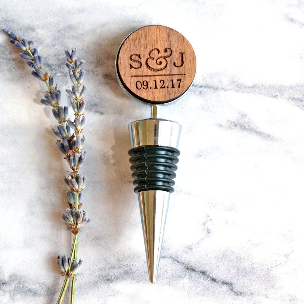 Personalized Wine Bottle Stopper, Custom Anniversary Gift Wedding ...