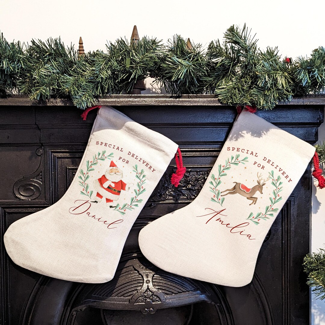 Personalised Christmas Stocking, Christmas Name Stocking, Custom Family ...