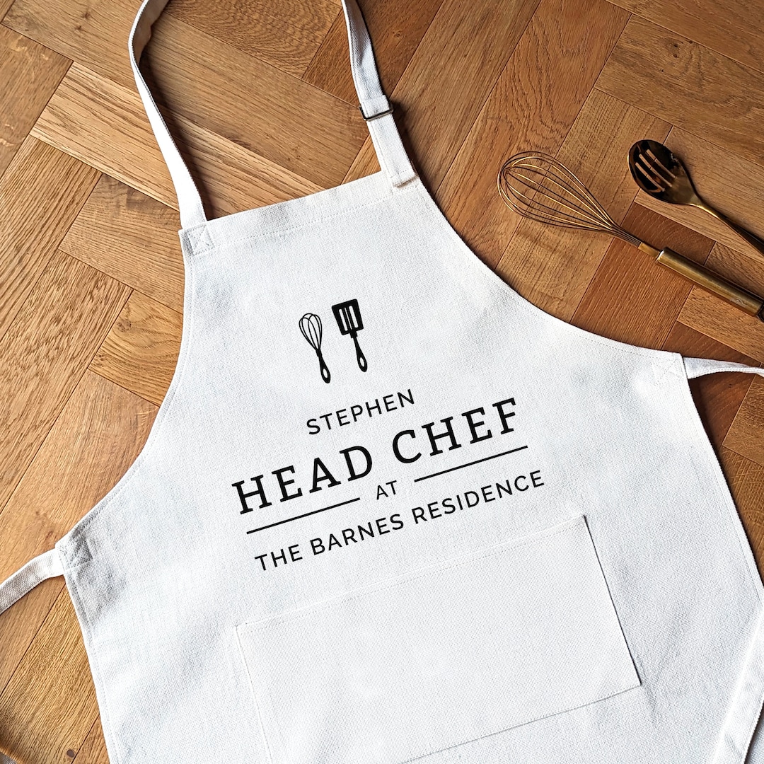 Personalised Head Chef Apron, Cooking Gift, Birthday Gift for Him ...