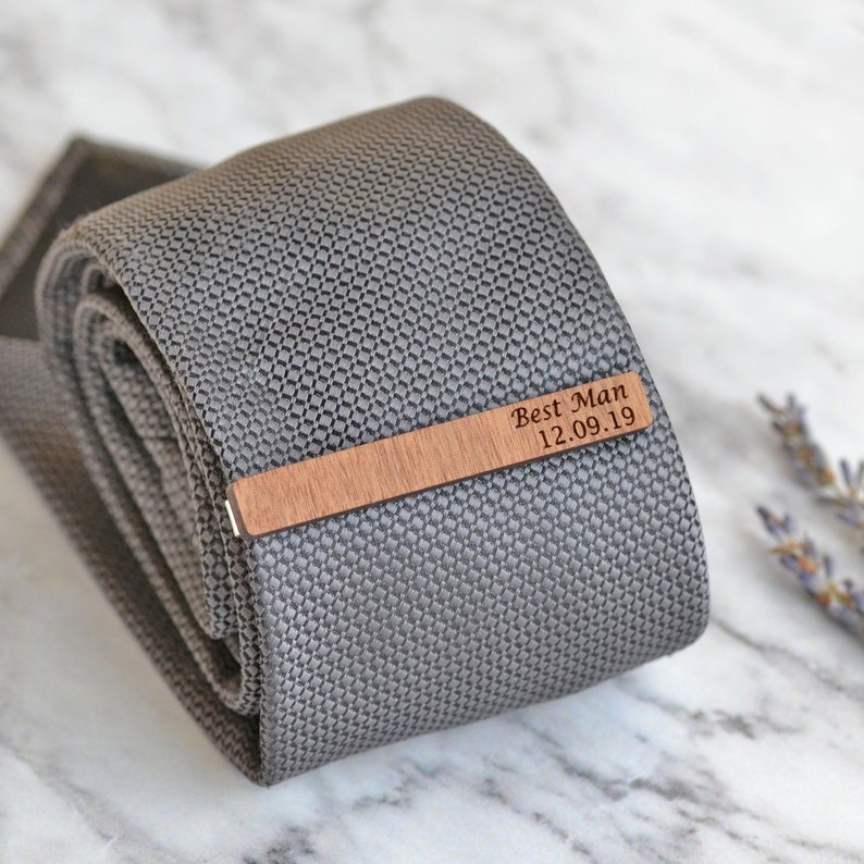 Usher Tie Clips Personalized Tie Clip Wedding Party Engraved - Etsy