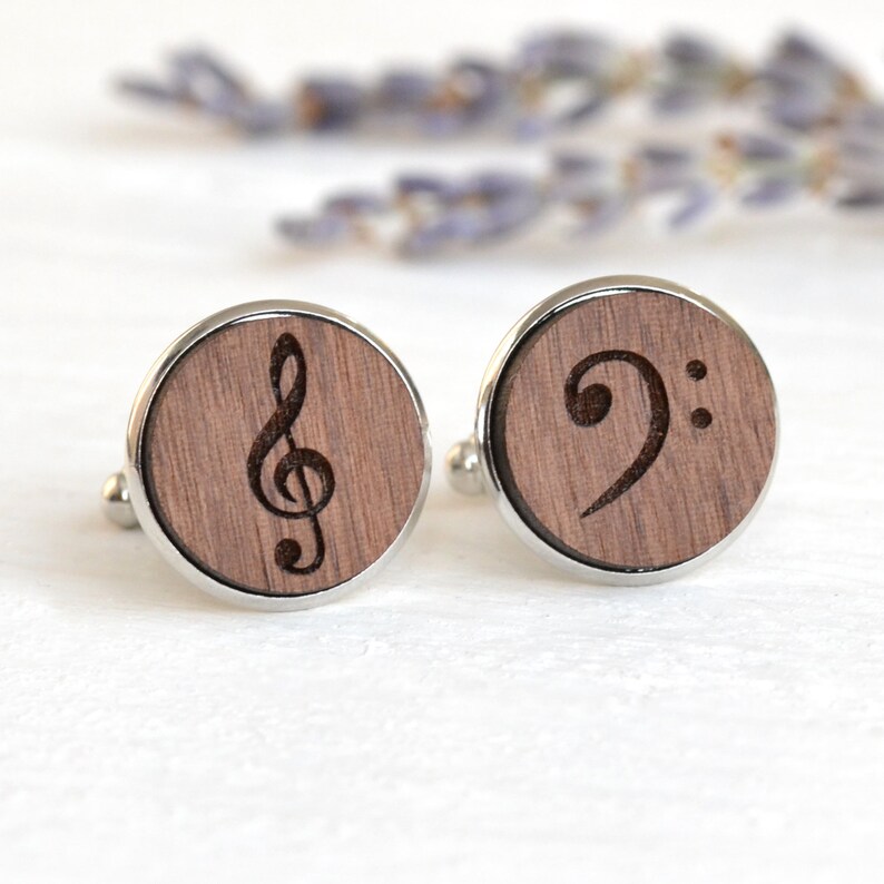 Music Cufflinks - Musician Gift - Treble Clef Cufflinks - Music Gift ...