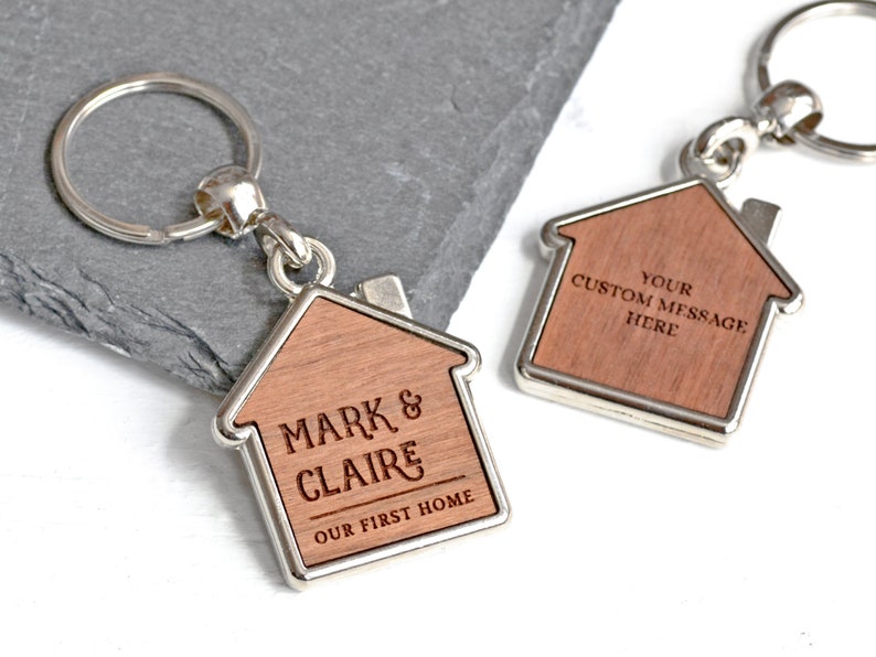 New Home Keyring, Housewarming Gift, New House Gift, Personalised ...