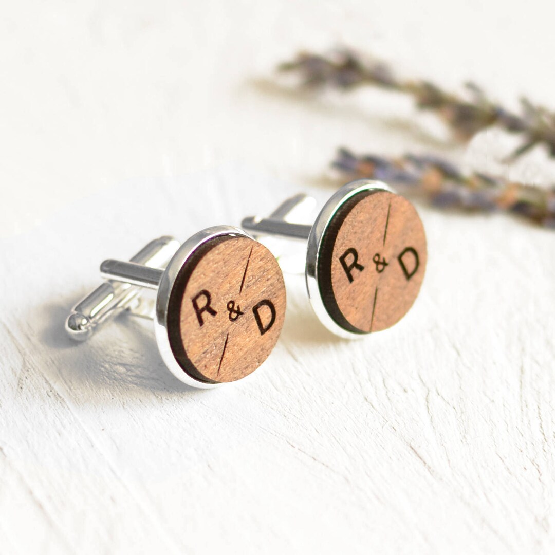 Custom Cufflinks Personalized Cufflinks Engraved Wooden Cufflinks Groom ...