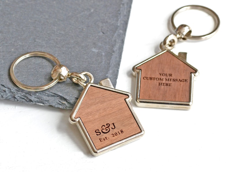 Personalised Keyring Engagement Gift Couples Keyrings - Etsy