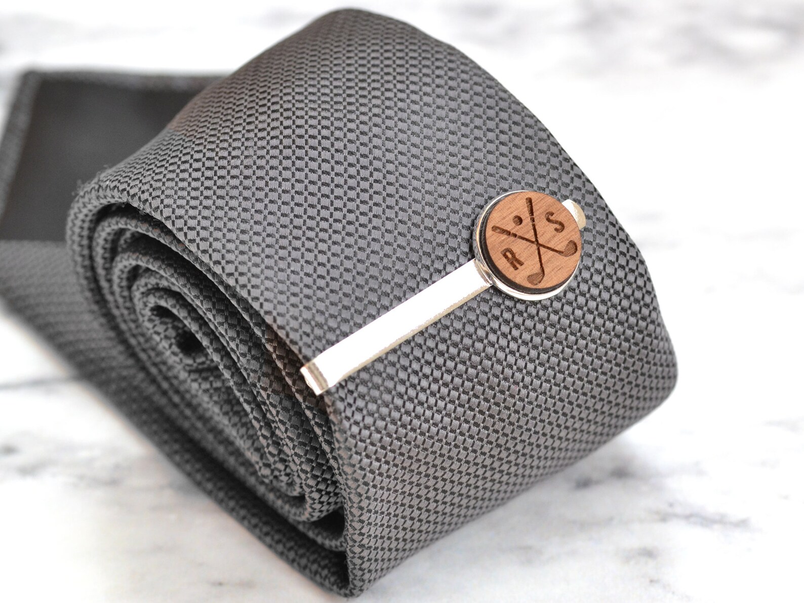 Personalised Golf Cufflink and Tie Clip Set, Golf Gifts for Men ...