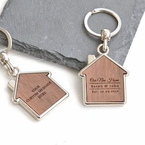Personalised First Home Keyring, Housewarming Gift, New Home Gift, New ...