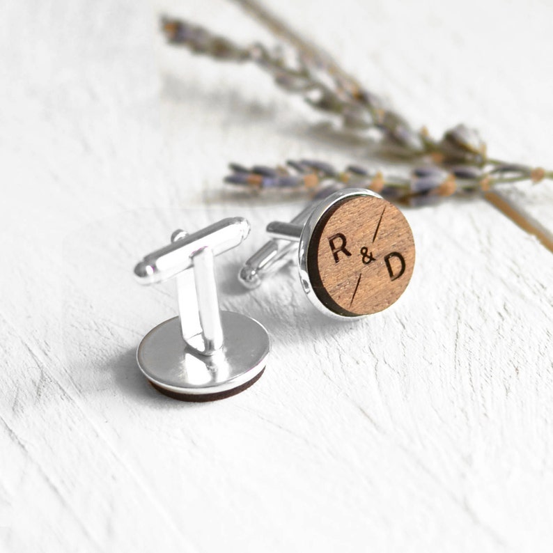 Custom Cufflinks Personalized Cufflinks Engraved Wooden - Etsy
