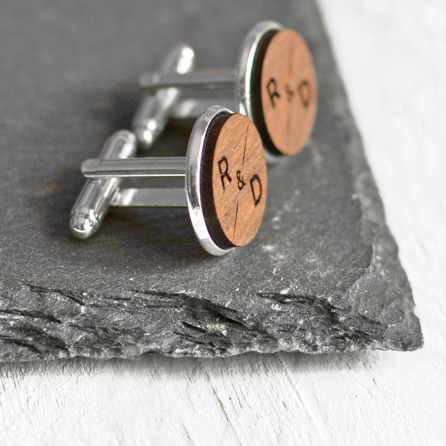 Custom Cufflinks Personalized Cufflinks Engraved Wooden | Etsy
