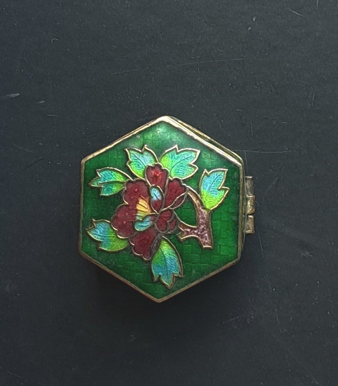 Vintage Enamel Trinket Box Hinged China - Etsy