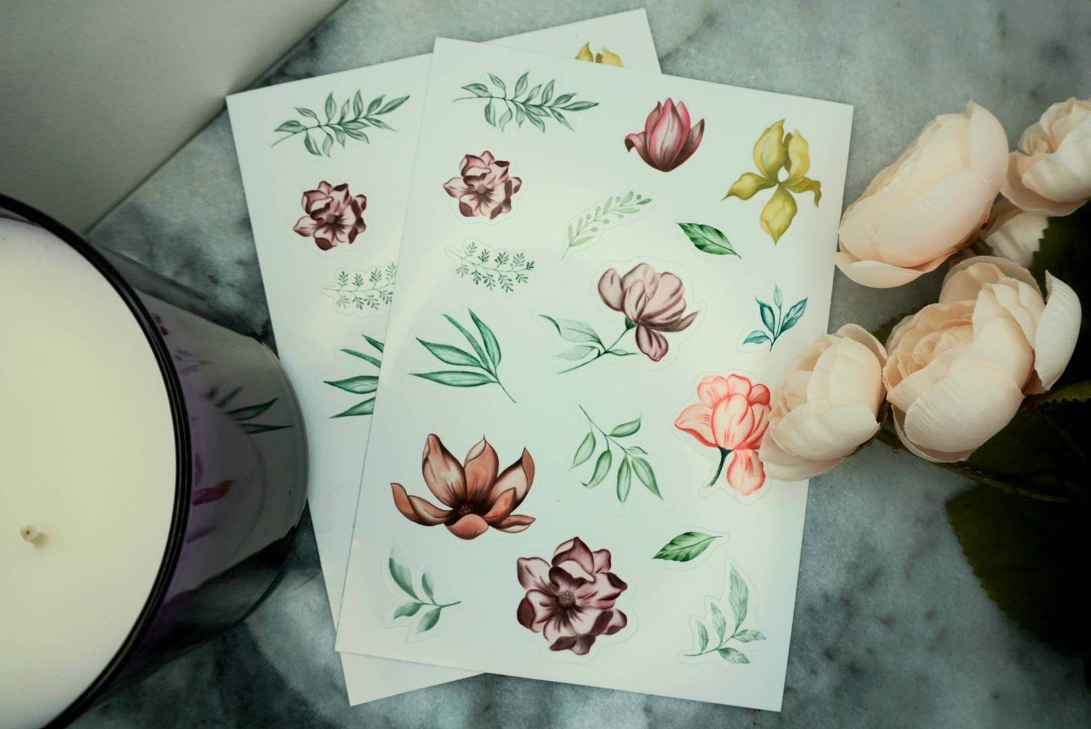 Colorful Flower Sticker Sheet Planner or Journal Stickers - Etsy