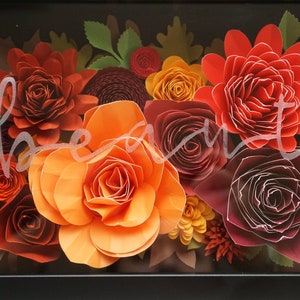 Framed Handmade Paper Flowers With Removable Writing Paper Flowers in ...