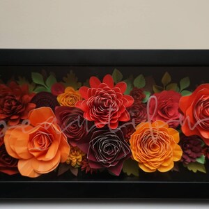 Framed Handmade Paper Flowers With Removable Writing Paper Flowers in ...