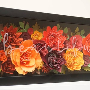 Framed Handmade Paper Flowers With Removable Writing Paper Flowers in ...