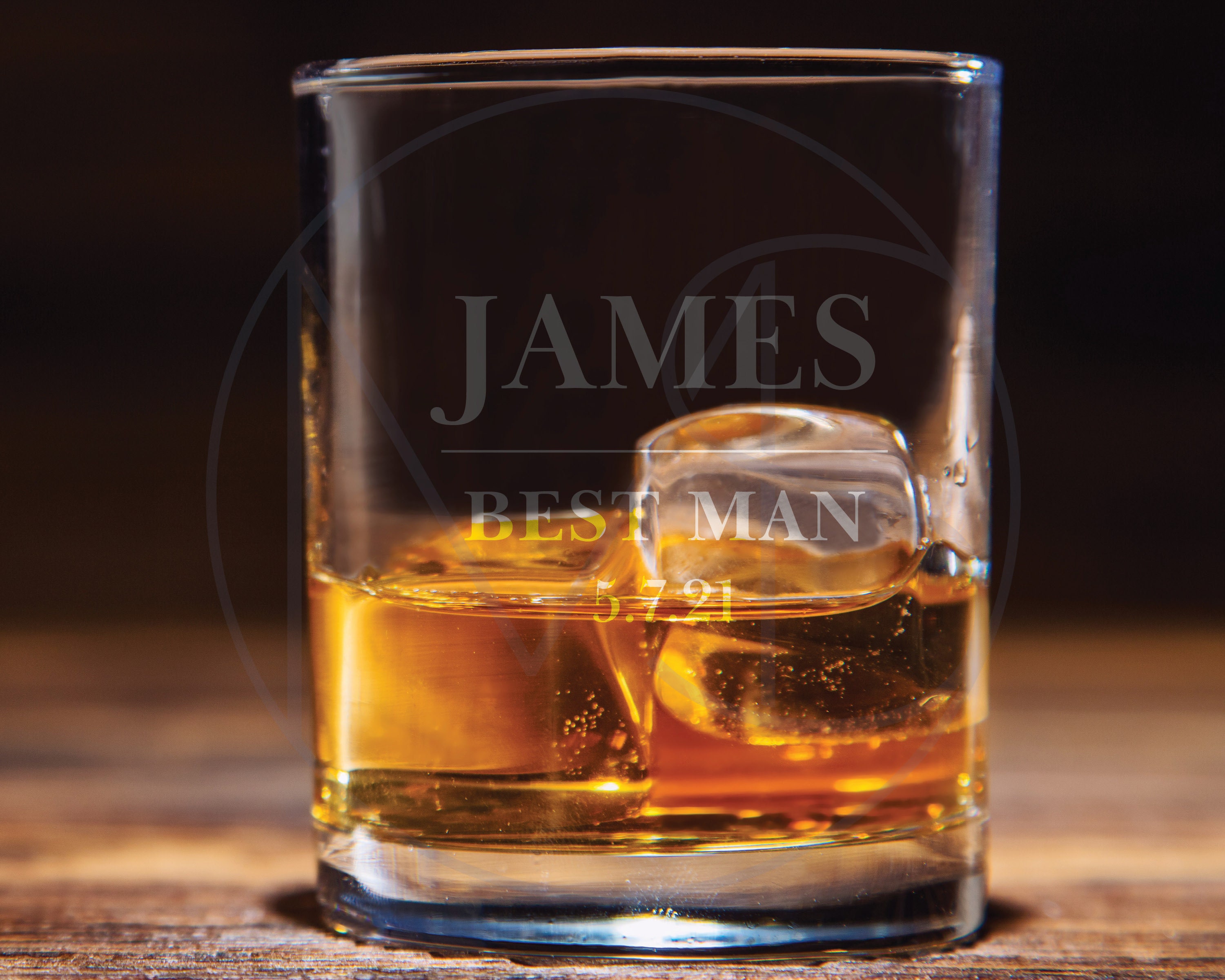 Personalized Whiskey Glass Cup Engraved Groomsmen T Etsy