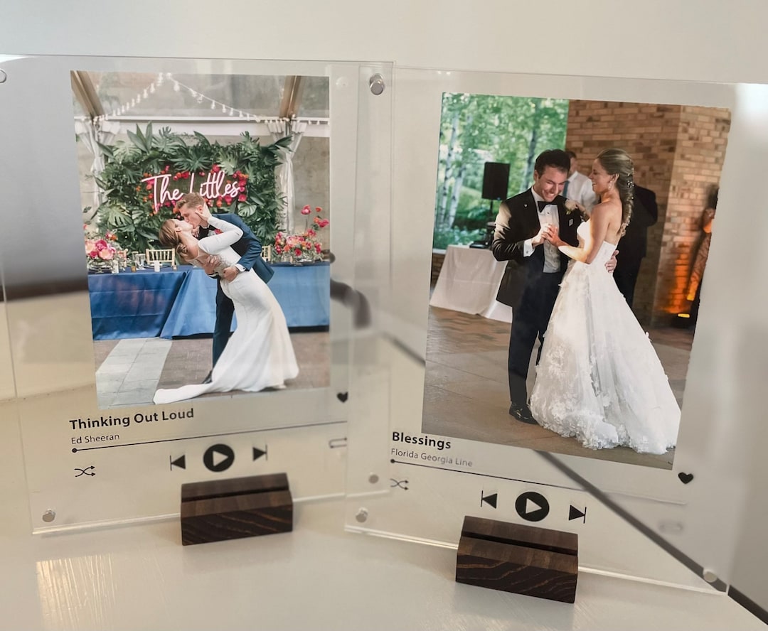 Personalized Playlist Music Frame, Custom Engraved Anniversary Gift ...